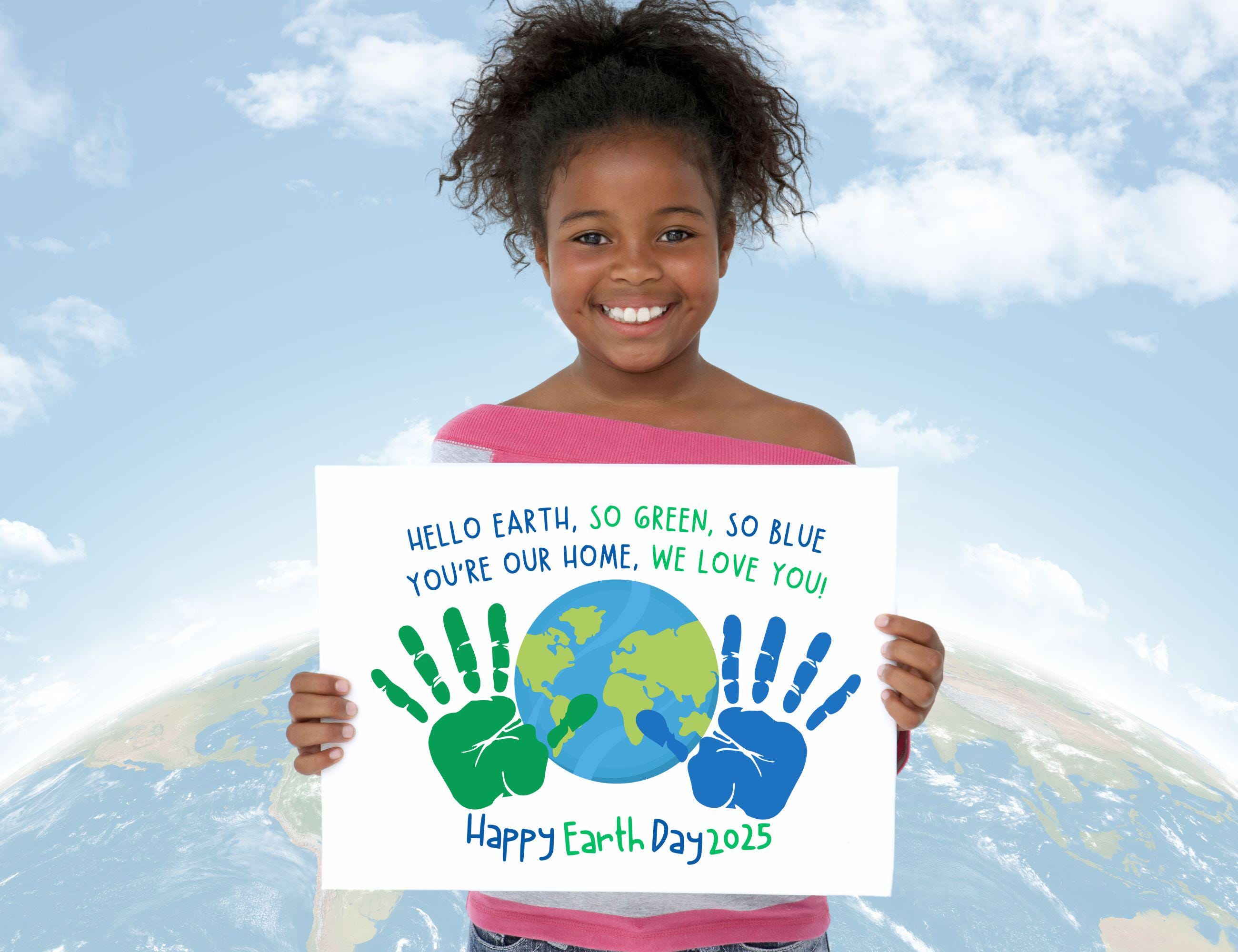 Earth Day Kids Handprint Art Craft Activity, Preschool Teacher Resource ...