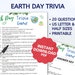 Printable Earth Day Trivia Game, Kids Colorful Questions Answers US ...