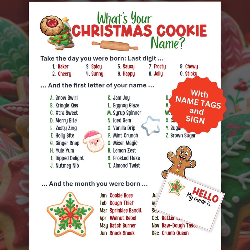 Cookie Exchange Game - Etsy