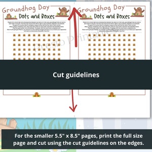 Printable Groundhog Day Dots and Boxes Game, Classroom Homeschool ...