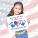 Presidents' Day Kids Handprint Craft Activity, Toddler Daycare ...