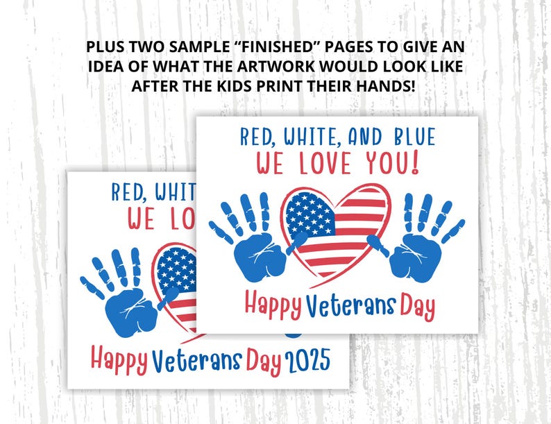 Veterans Day Kids Handprint Craft, Toddler Daycare Fall Art ...