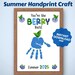 Blueberry Summer Handprint Craft for Kids, Toddler Daycare Kindergarten ...