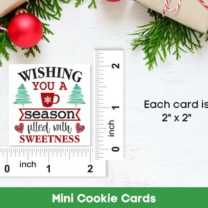 Mini Cookie Card, Seasons Wishes Sweet, Printable Christmas 2 Inch ...