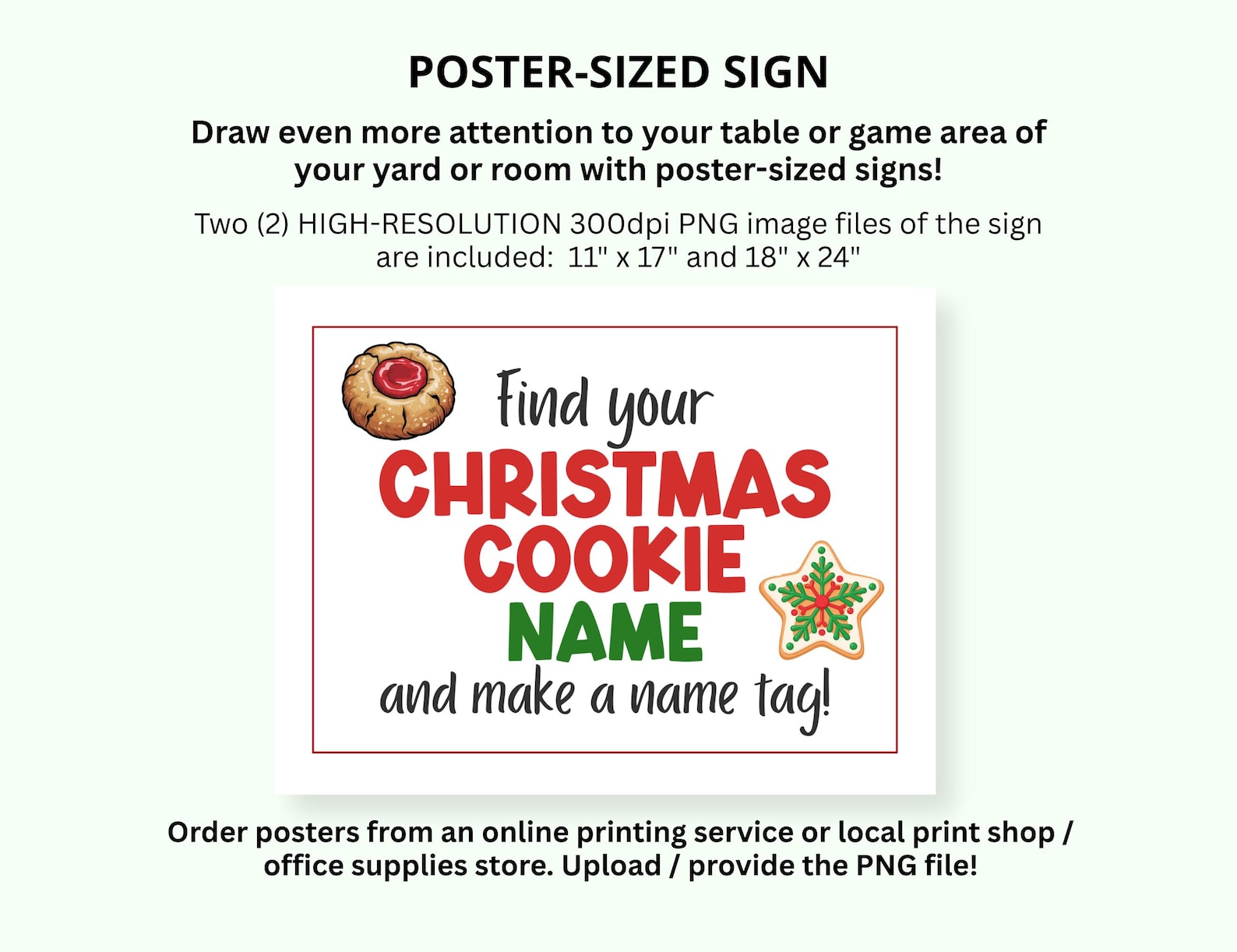 What's Your Christmas Cookie Name Game + Tags + Sign, Holiday Cookie ...