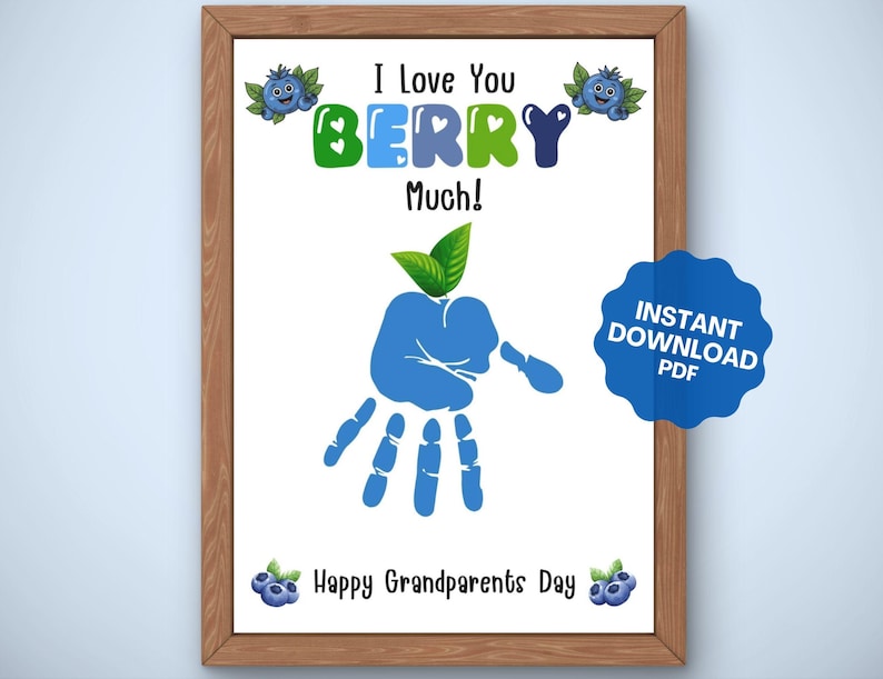 Grandparents Day Handprint Craft for Kids, Toddler DIY Gift to ...