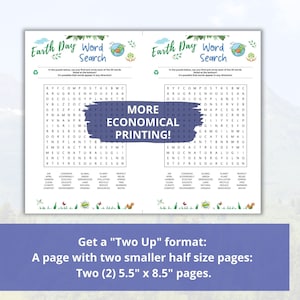 Printable Earth Day Word Search Game, Kids Colorful Illustrated US ...