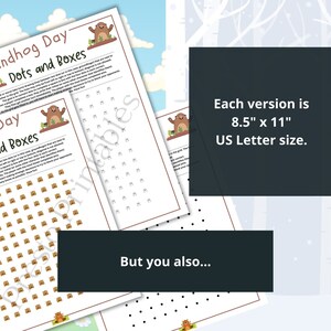 Printable Groundhog Day Dots and Boxes Game, Classroom Homeschool ...