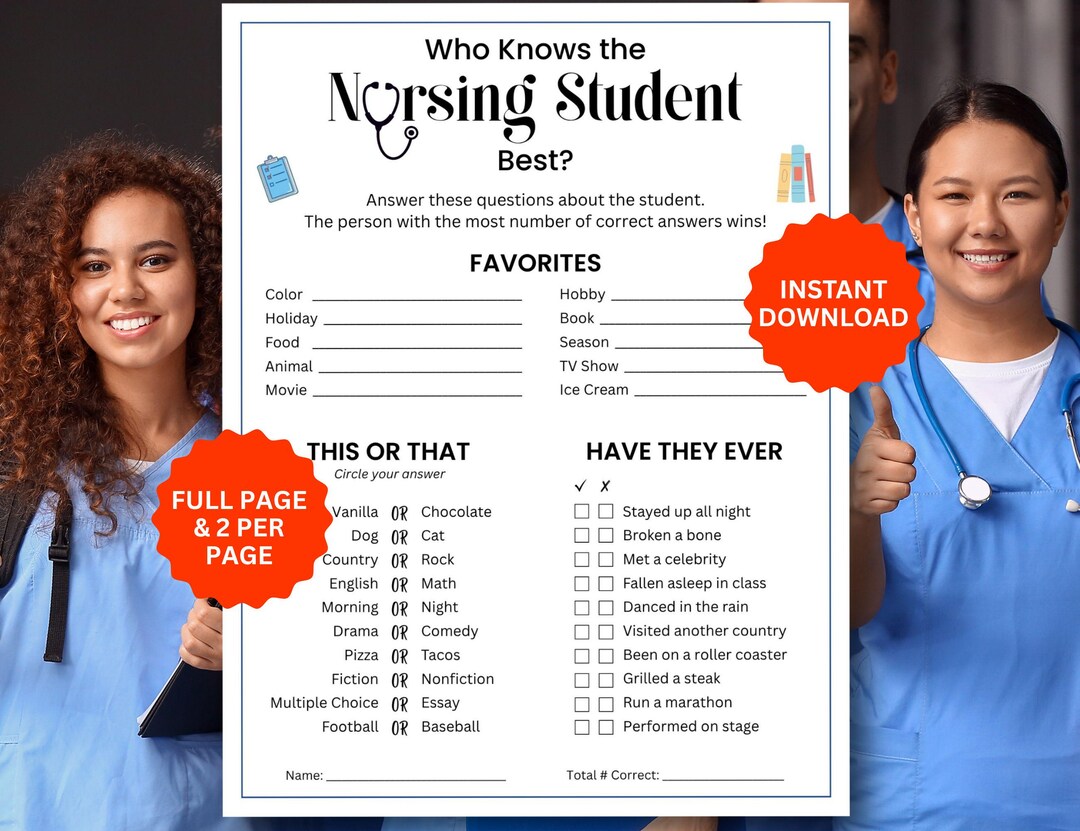 Who Knows the Nursing Student Best Game, Nurse Student Send off Party ...