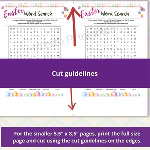 Kids Printable Easter Word Search Game, Simple Fun Pastel US Letter ...