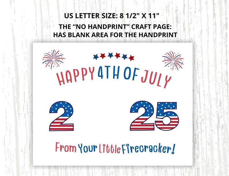 4th of July Kids Handprint Craft 2025, Toddler Daycare Kindergarten ...