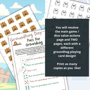Printable Groundhog Day Dice Pass the Candies Game, Classroom ...