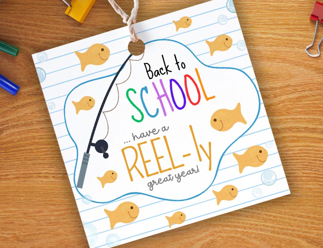 Back to School Tag, Goldfish Cracker Gift Tag, First Day of School ...
