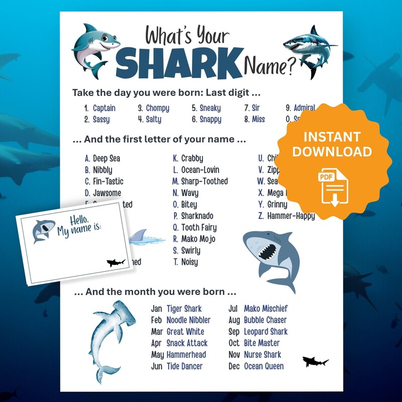 Adult Shark Week Games - Etsy