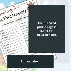 Printable Groundhog Day Word Scramble Game, Classroom Homeschool ...