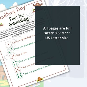 Printable Groundhog Day Dice Pass the Candies Game, Classroom ...