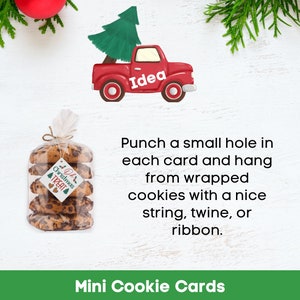 Printable Mini Cookie Card, Oh Christmas Treat, Christmas 2 Inch Square ...