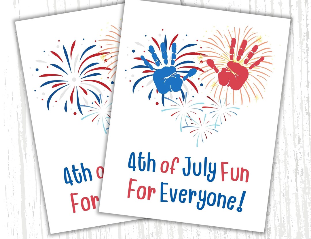 4th of July Handprint Finger Paint Craft for Kids, Patriotic Activity ...