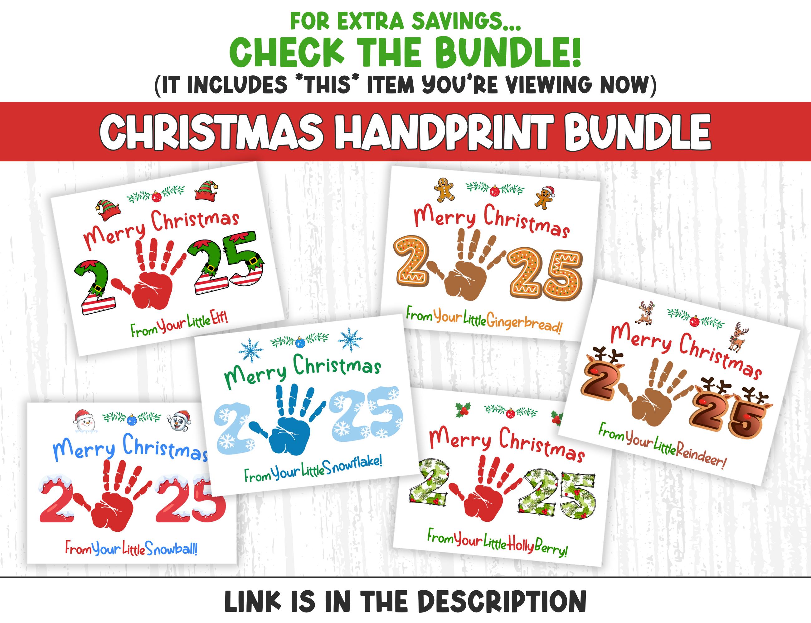 Christmas Kids Handprint Craft 2025, Holiday Gingerbread Art, Toddler ...