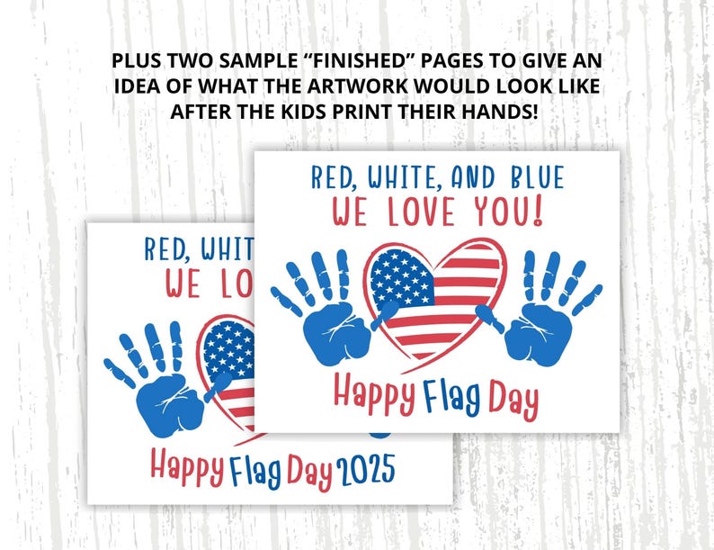 Flag Day Kids Handprint Craft, 2025 Teacher Daycare Kindergarten ...