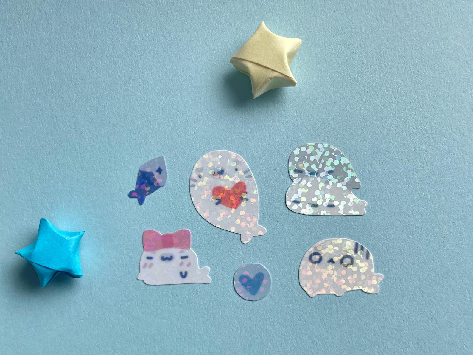 Cute Holographic Seal Sticker Sheet - Etsy