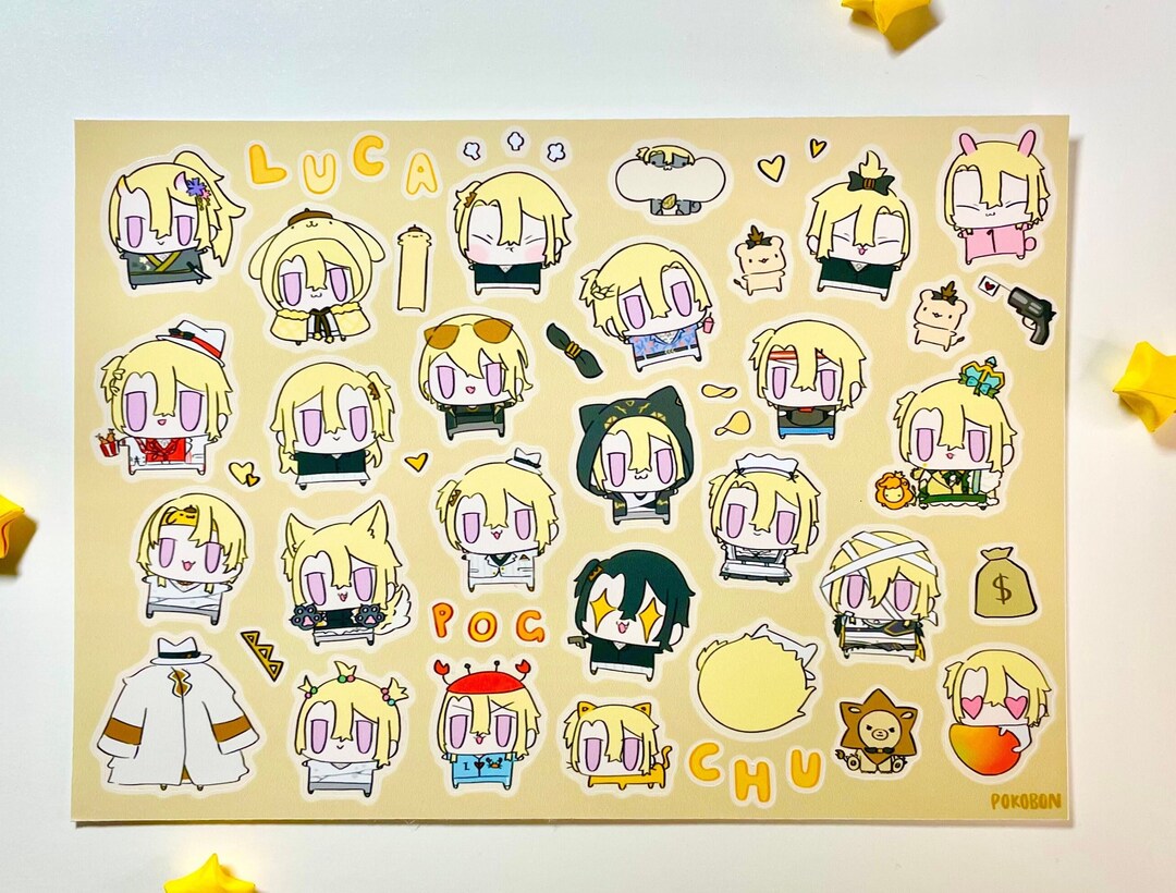 Luca Kaneshiro Chibi Sticker Sheet - Etsy