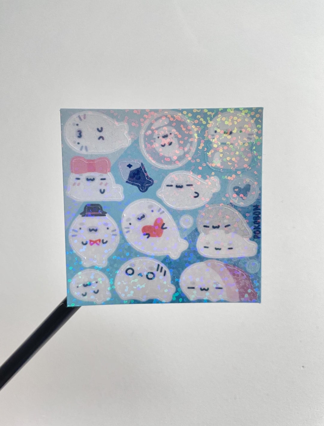 Cute Holographic Seal Sticker Sheet - Etsy