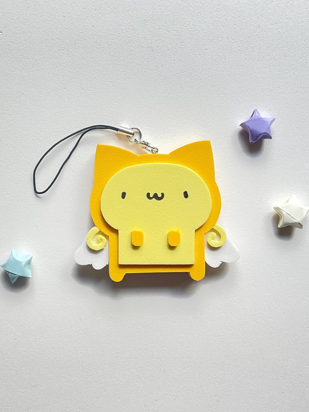 Golden Angel Kitty Foam Bag/jean Charm - Etsy