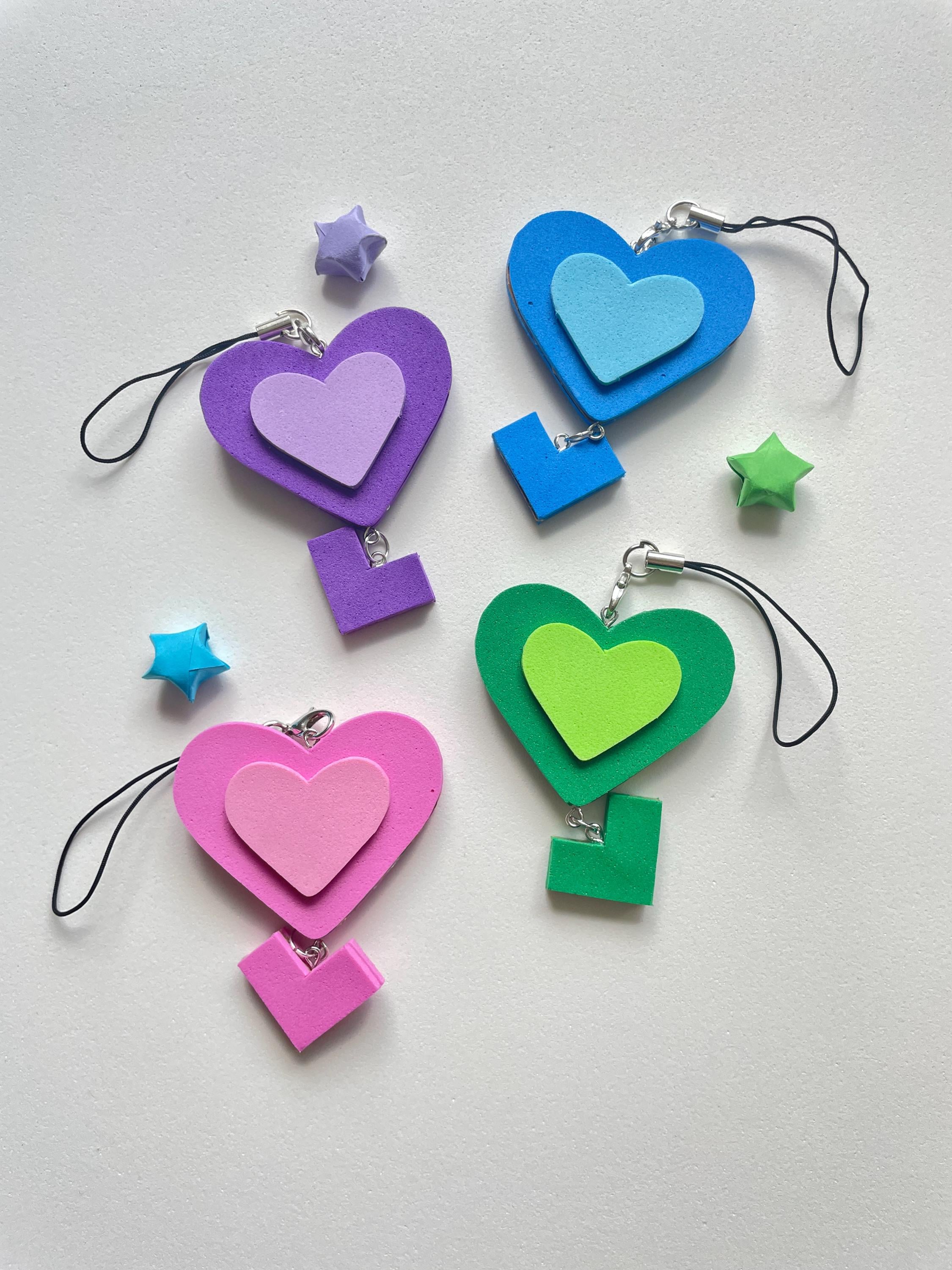 Handmade Heart Bag/jean Keychain - Etsy