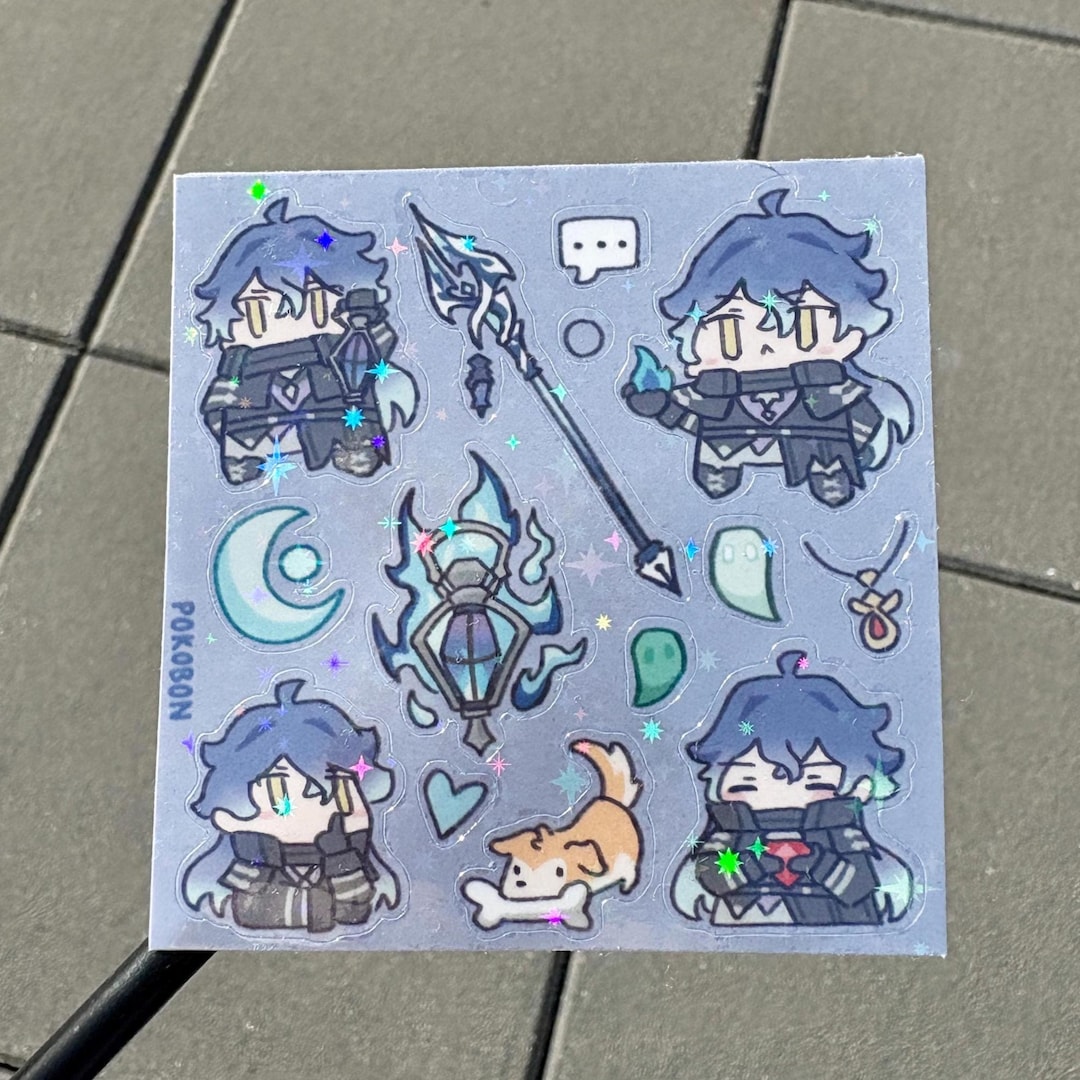 Flins Holographic Small Sticker Sheet - Genshin Impact - Etsy