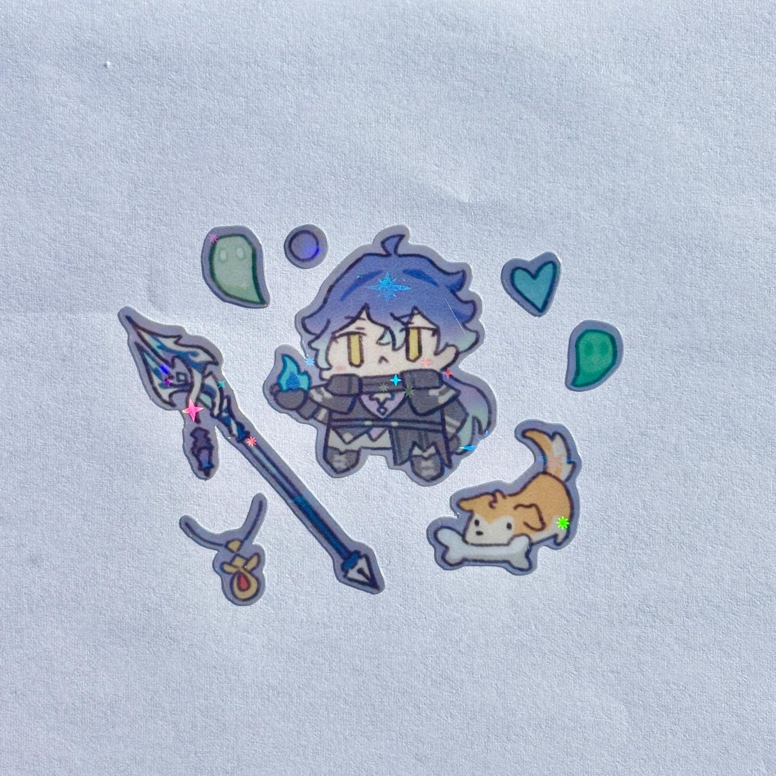 Flins Holographic Small Sticker Sheet - Genshin Impact - Etsy
