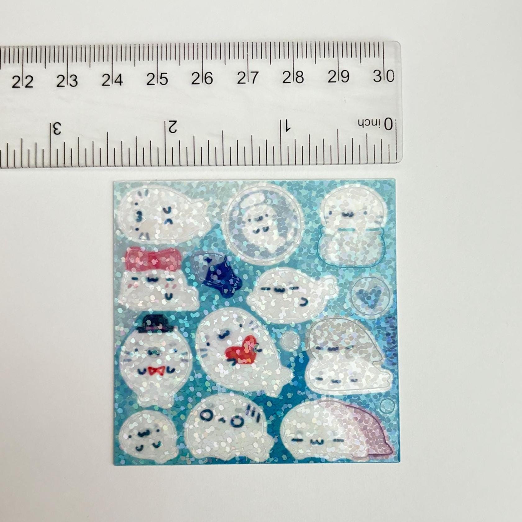 Cute Holographic Seal Sticker Sheet - Etsy