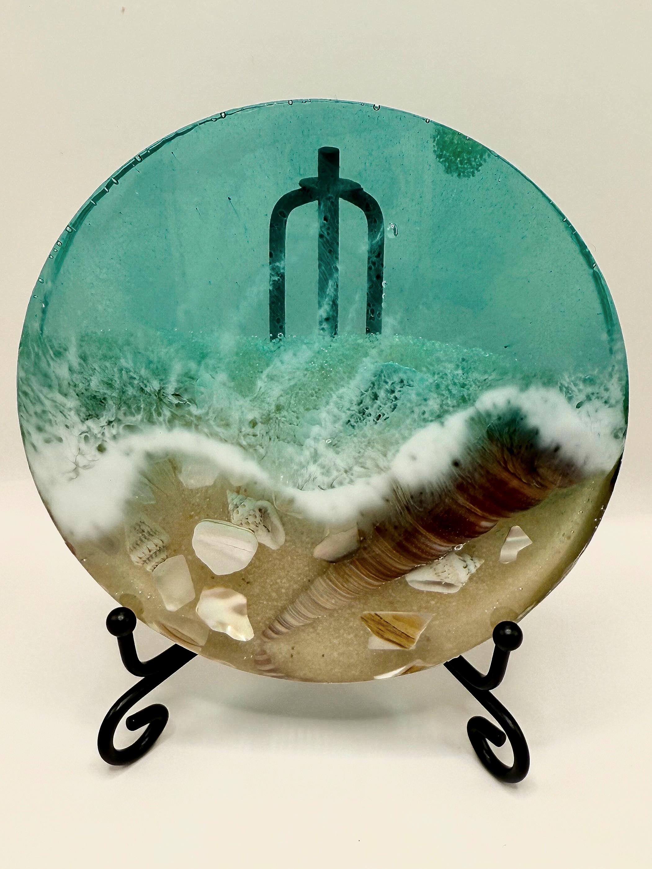 Seashell Resin Coaster: Beach Decor Paperweight - Etsy