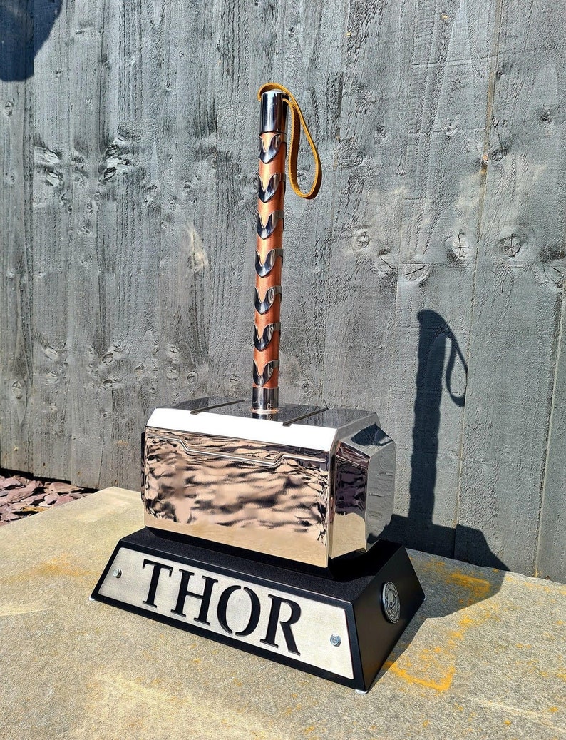 Thor Hammer mjölnir Handmade Metal Sculpture on Base - Etsy