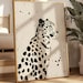Minimal Cheetah Print Eclectic Cheetah Wall Art Preppy Leopard Poster ...