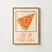 Love at First Slice Pizza Print Italian Food Print Funny Kitchen Art ...