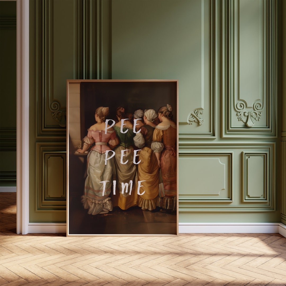 Pee Pee Time Bathroom Print Funny Bathroom Wall Art Toilet Wall Prints ...