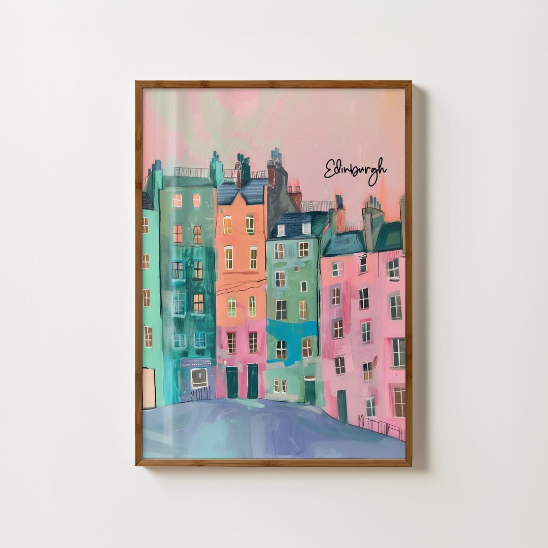Edinburgh Tenements Print Edinburgh Wall Art Scottish Print Edinburgh ...