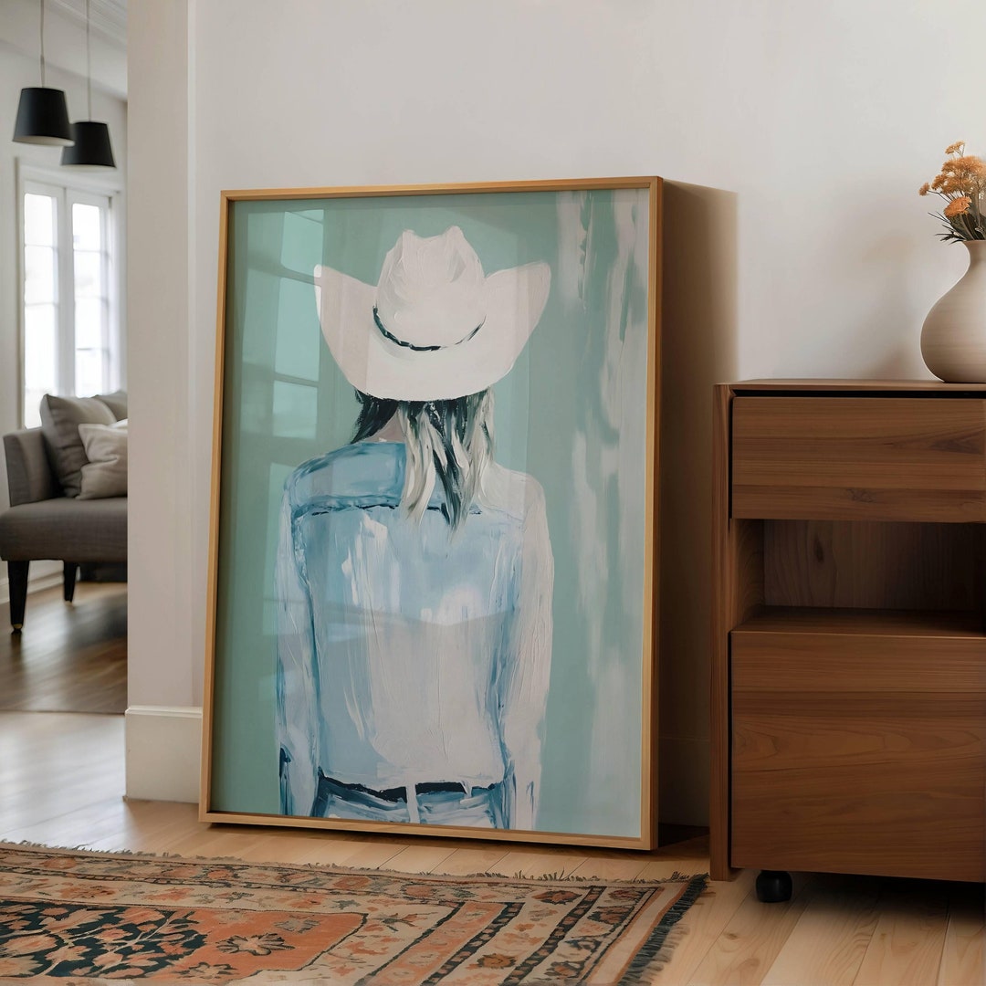 Cowgirl Art Print Coastal Cowgirl Wall Art Western Aesthetic Poster ...