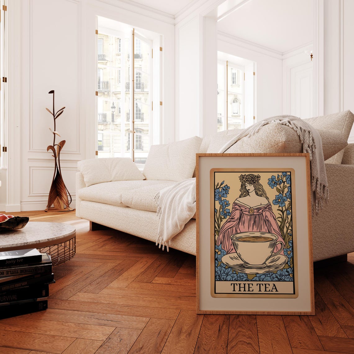 The Tea Tarot Card Print Kitchen Wall Art Coffee Tea Prints Boho ...