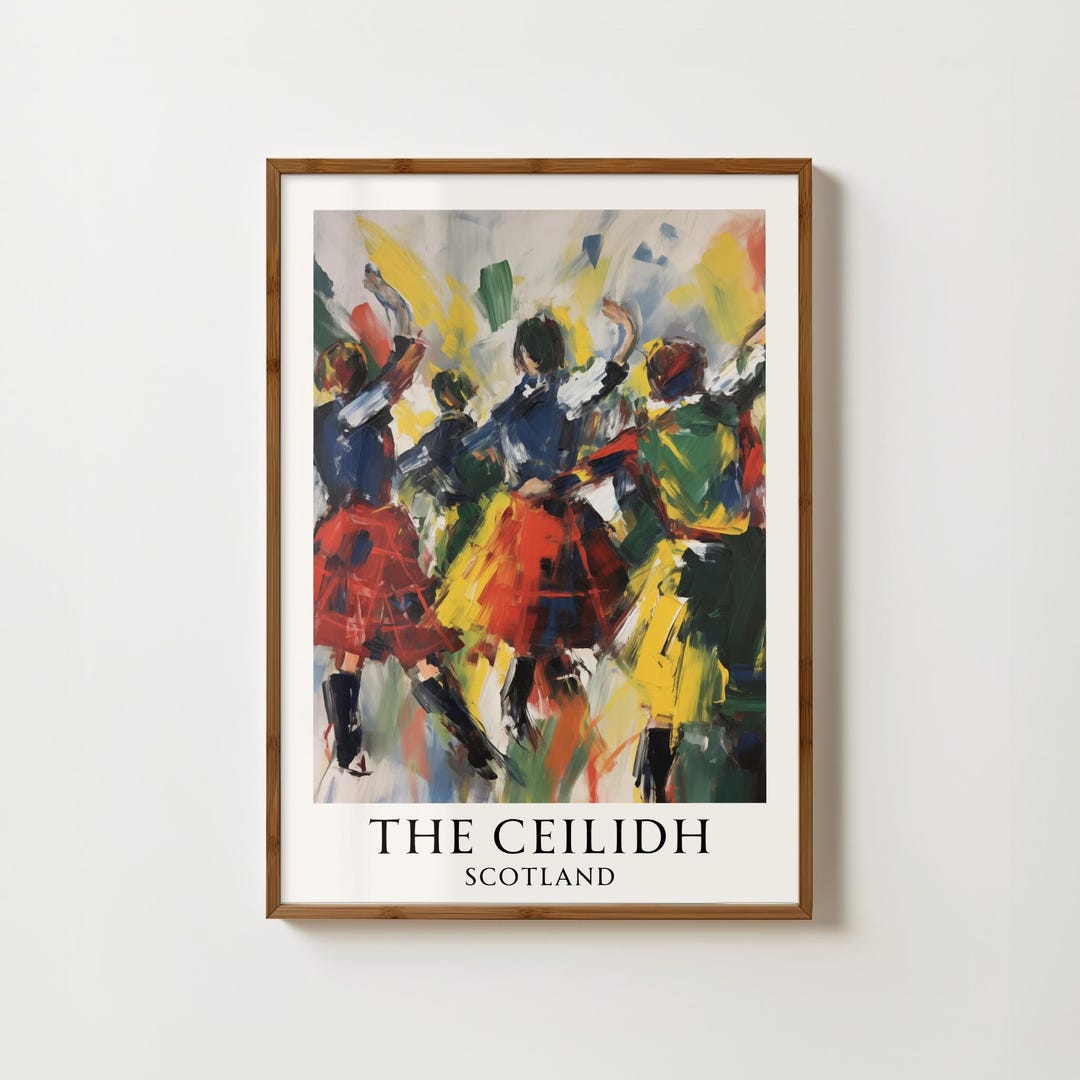 The Ceilidh Art Print, Scottish Prints, Ceilidh Dance, Wedding Gift ...