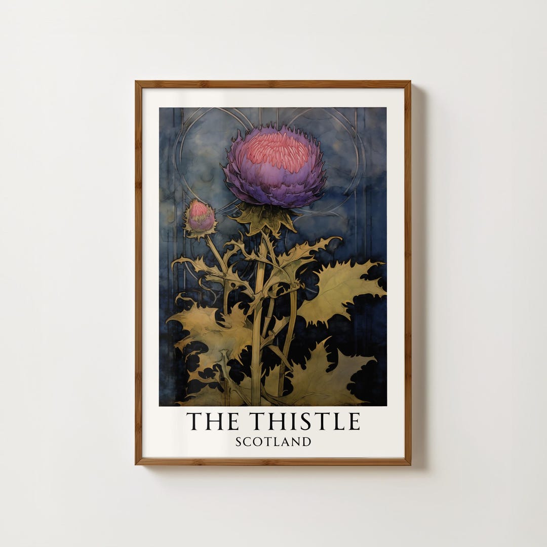 Thistle Print, Scottish Art Print, Scotland Painting, Scottish Gifts ...