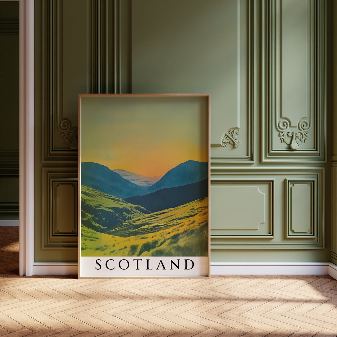 Scotland Art Print Scottish Wall Art Scotland Landscape Painting ...