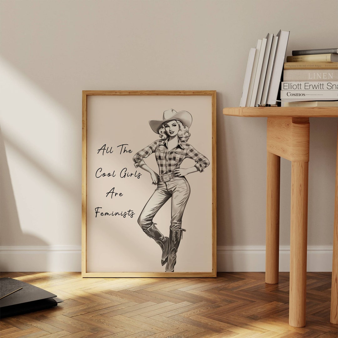 All the Cool Girls Feminist Print Feminism Art Print Cowgirl Wall ...