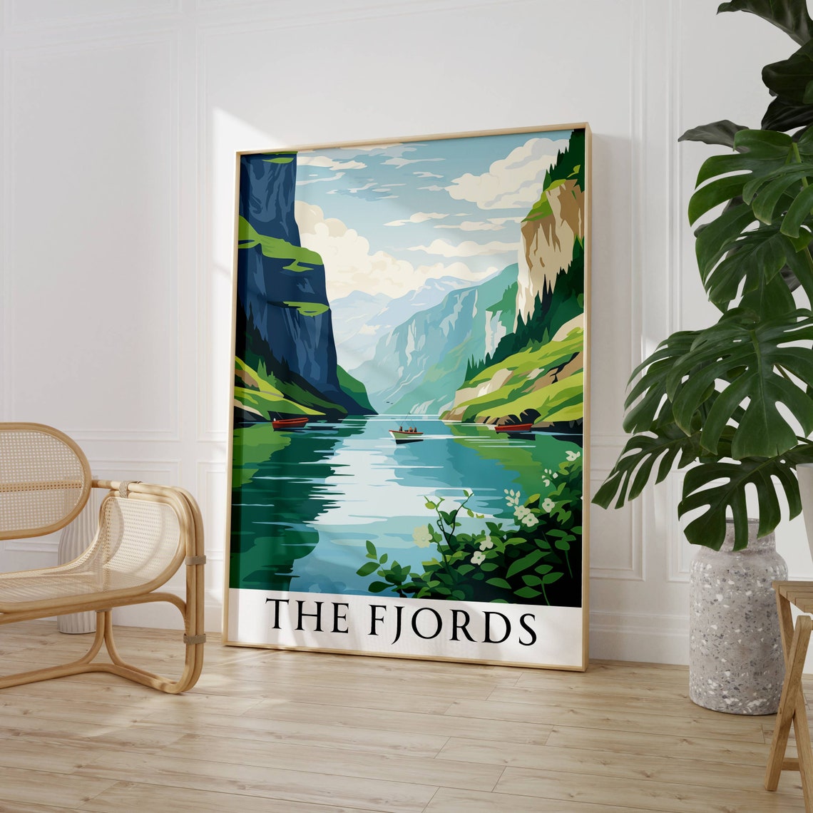 The Fjords Art Print Fjords Norway Wall Art Fjords Landscape Norway ...
