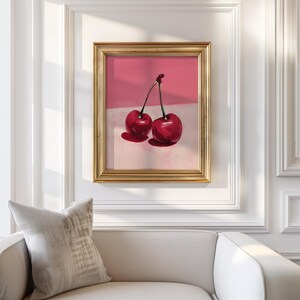 Cherry Print Cherries Wall Art Cherry Painting Fruit Market Poster ...