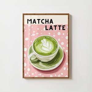 Matcha Latte Print Matcha Poster Kitchen Prints Matcha Gifts Cup of Tea ...