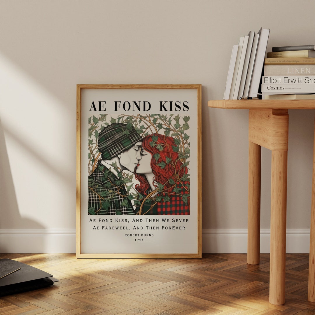 Scottish Art Prints, Robert Burns Wall Art, Scotland Wall Art, Ae Fond ...