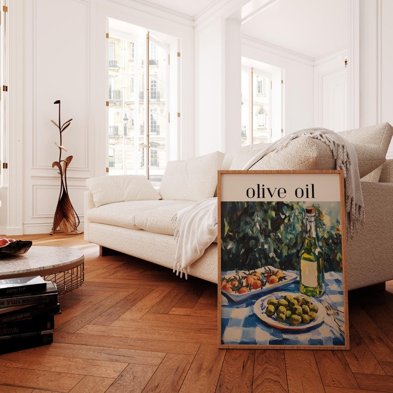 Olive Oil Print Italian Cooking Print Mediterranean Wall Art Dinner ...