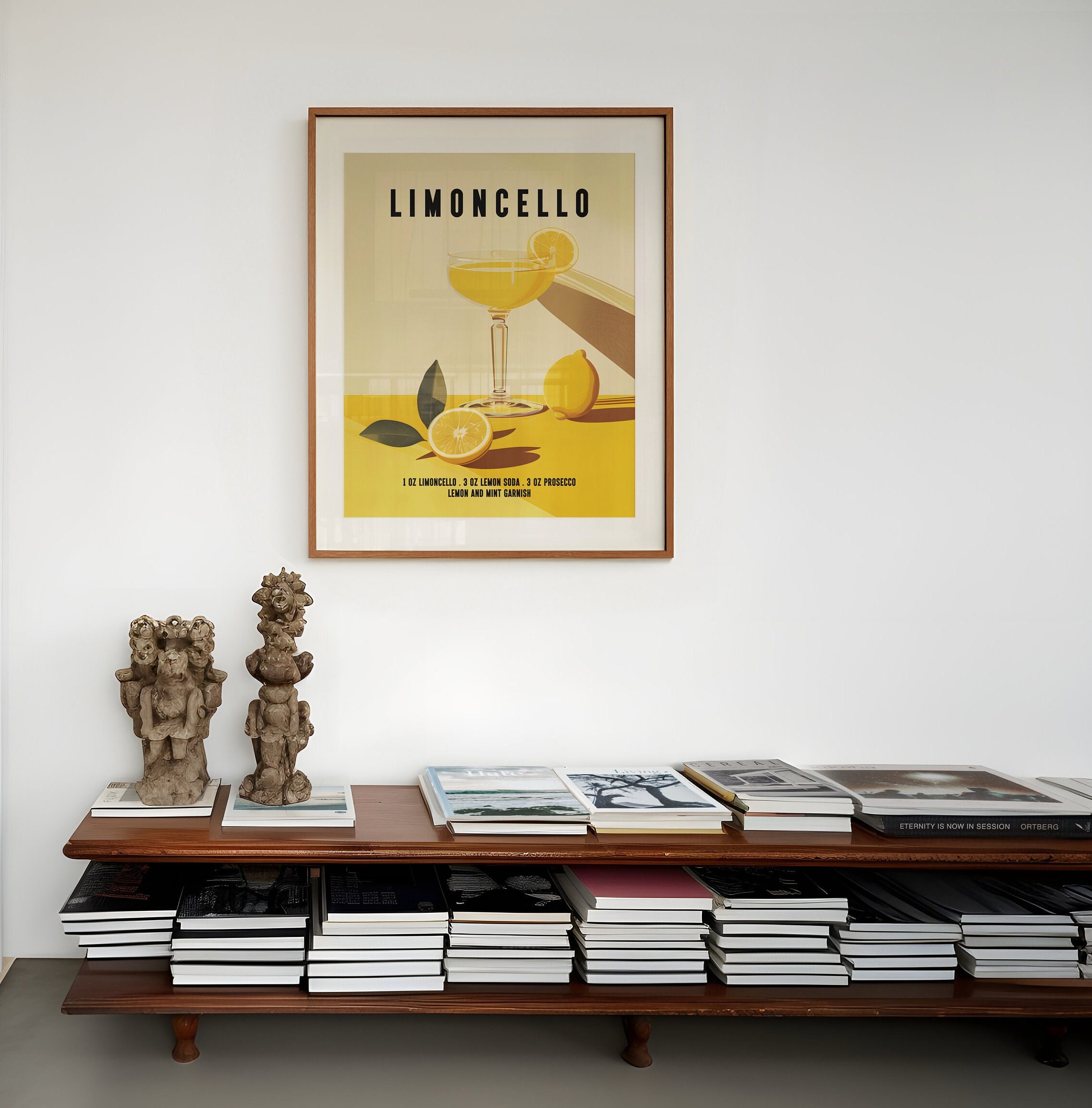 Limoncello Print Bar Cart Decor Limoncello Poster Kitchen Wall Art ...